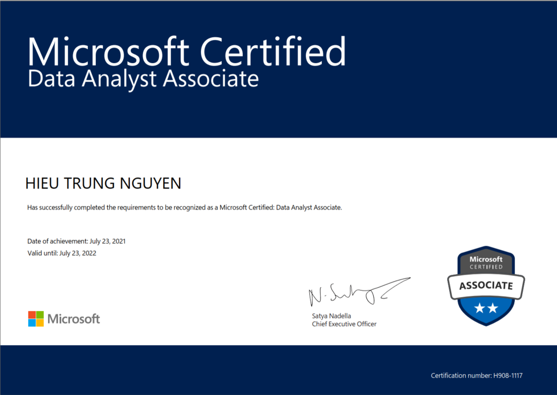 Kinh Nghi m Chinh Ph c DA 100 Microsoft Certified Data Analyst Kinh Nghi m Chinh Ph c DA 100 Microsoft Certified Data Analyst